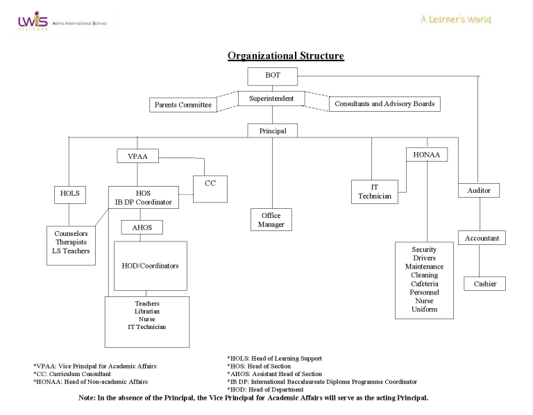 Organizational Structure at LWIS-AiS
